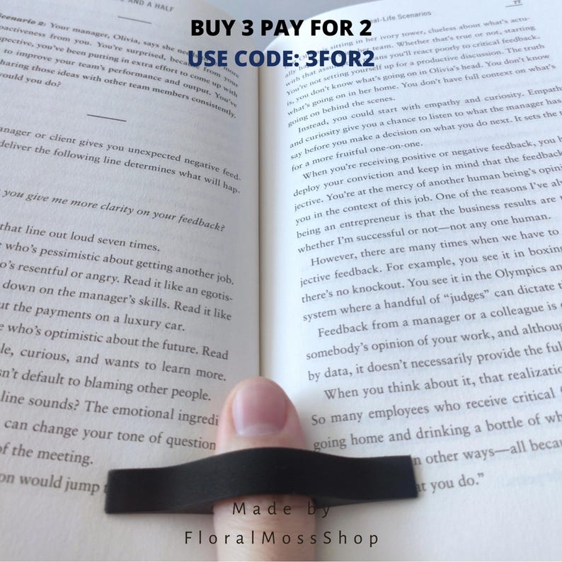 3D Printed Book Page Holder: Thumb Rest for Book Lovers - Etsy