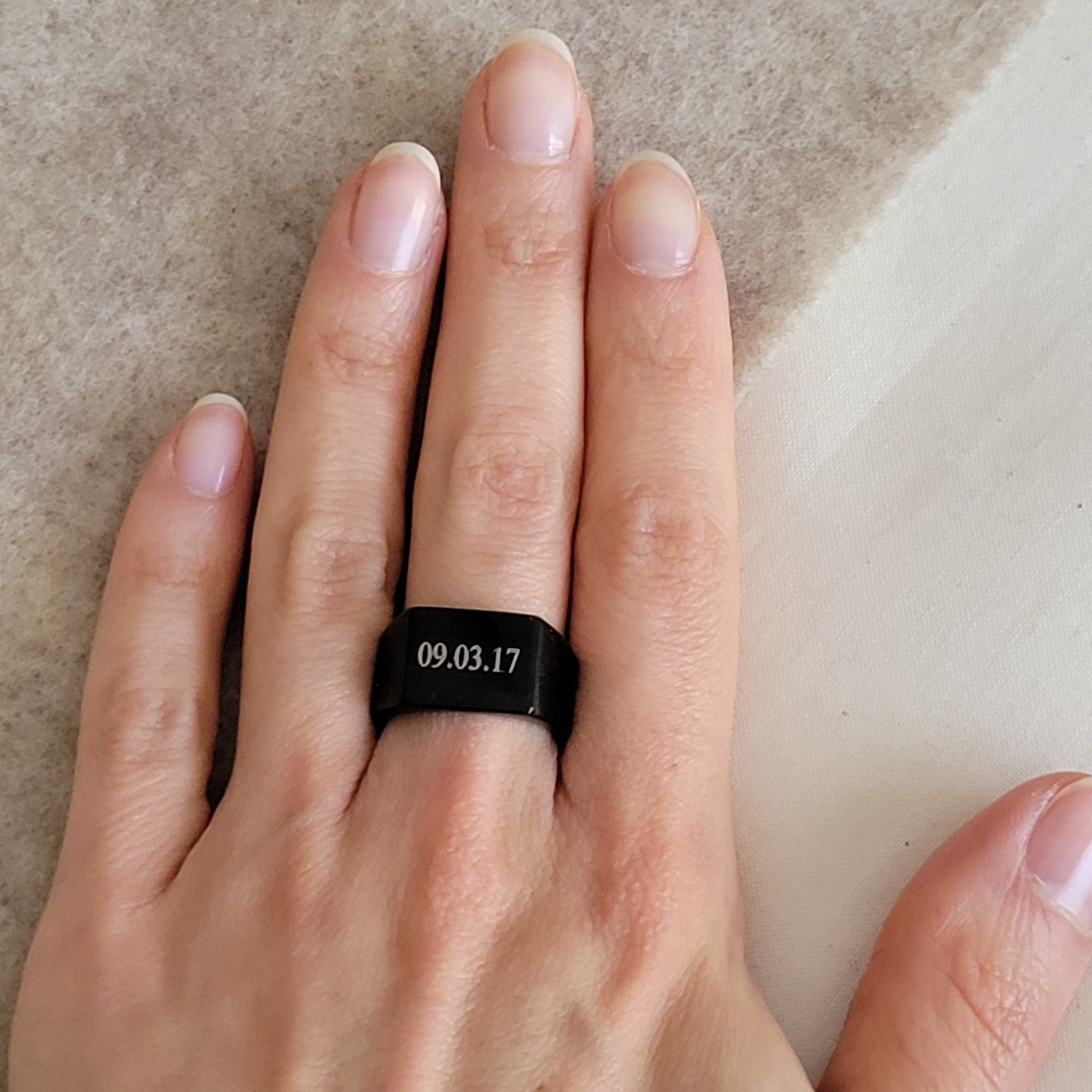 Black Rectangle Signet Ring Rectangle Ring Rectangle Black - Etsy