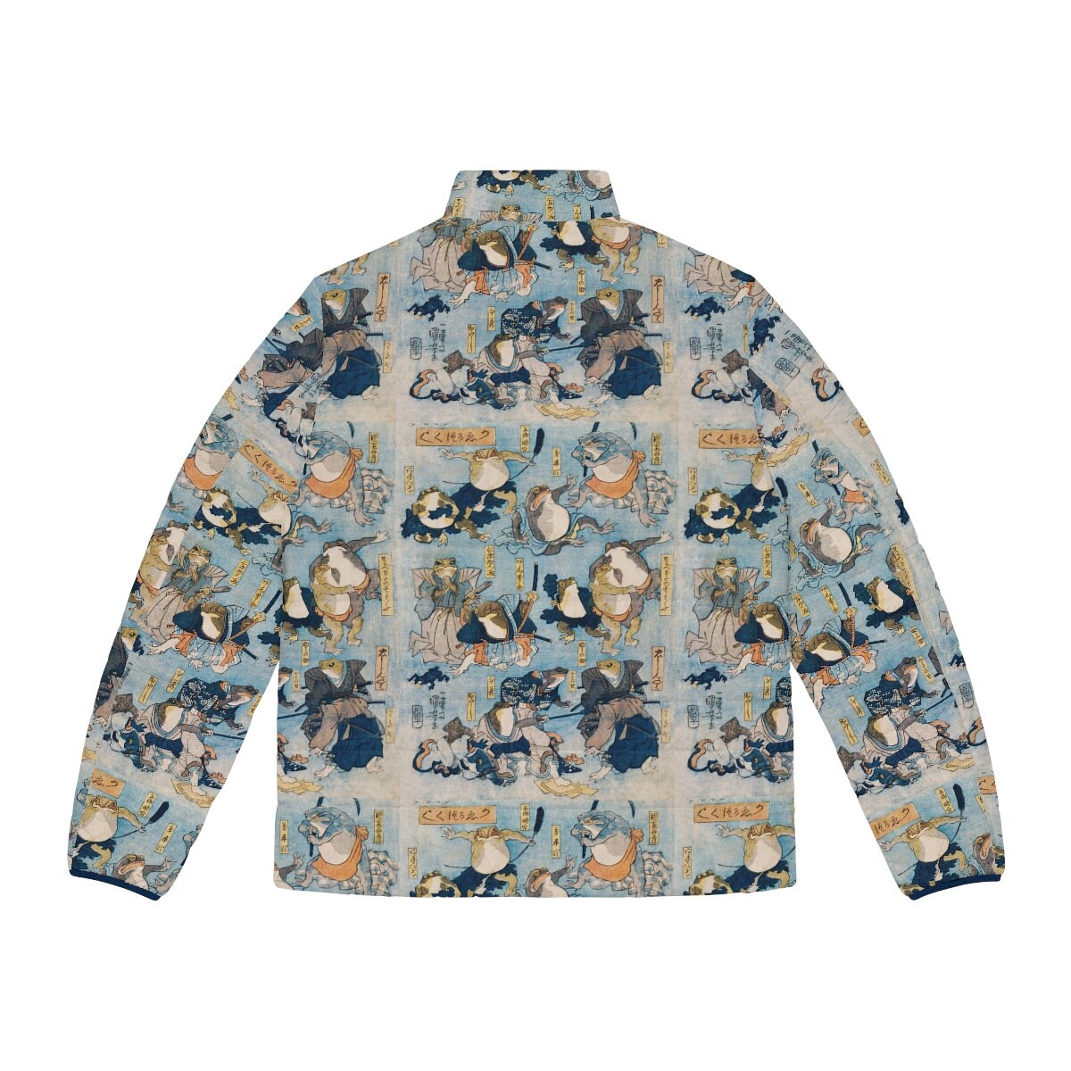 Frogs Samurai Men's Puffer Jacket Men Casual Streetwear - Etsy