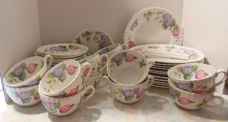 Embassy Ware Dishes Morning Glory Design 38 Pc. Set England Collector ...