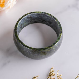 Serpentine Bangle Bracelet.inner Diameter 60mm. Natural Stone Bracelet ...