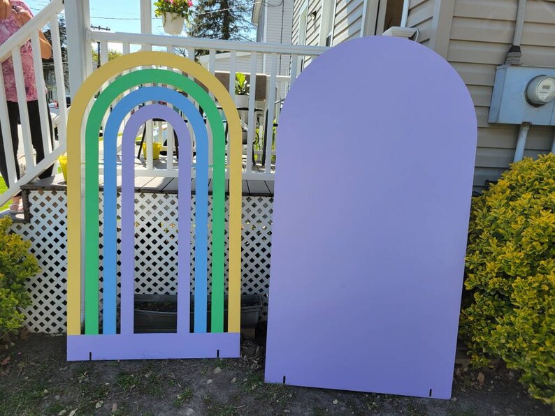 Set 2 Panels Rainbow and Solid Backdrop Party Panels/backdrops, Bridal ...