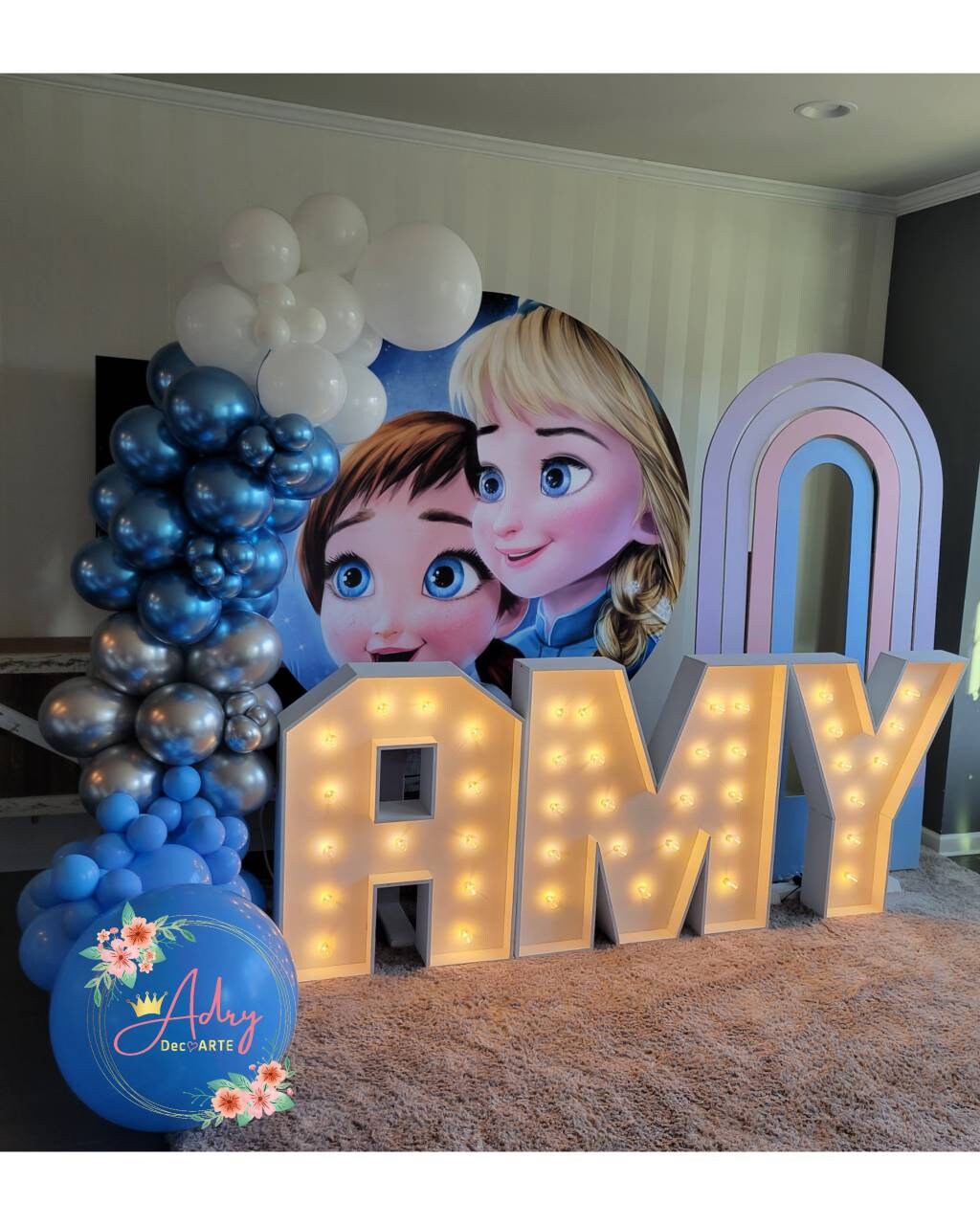 Set 2 Panels Rainbow and Solid Backdrop Party Panels/backdrops, Bridal ...