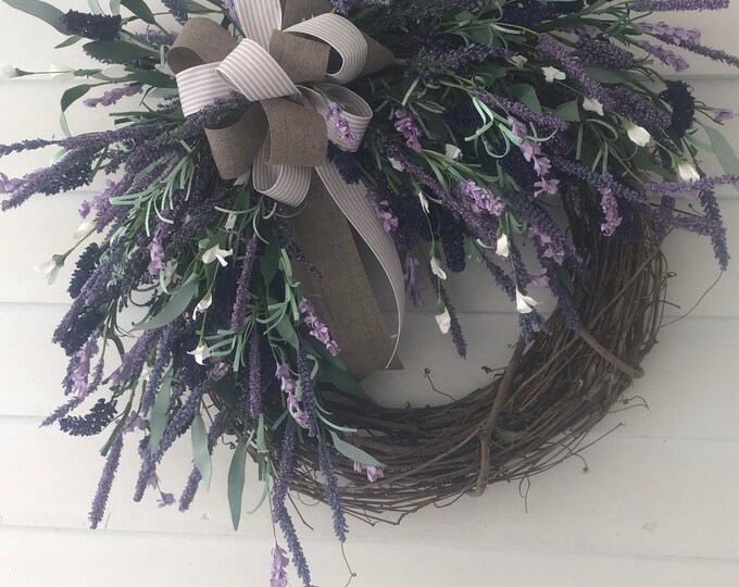 Lavender Wreath - Spring Wreath - Lavender Wreath - Etsy