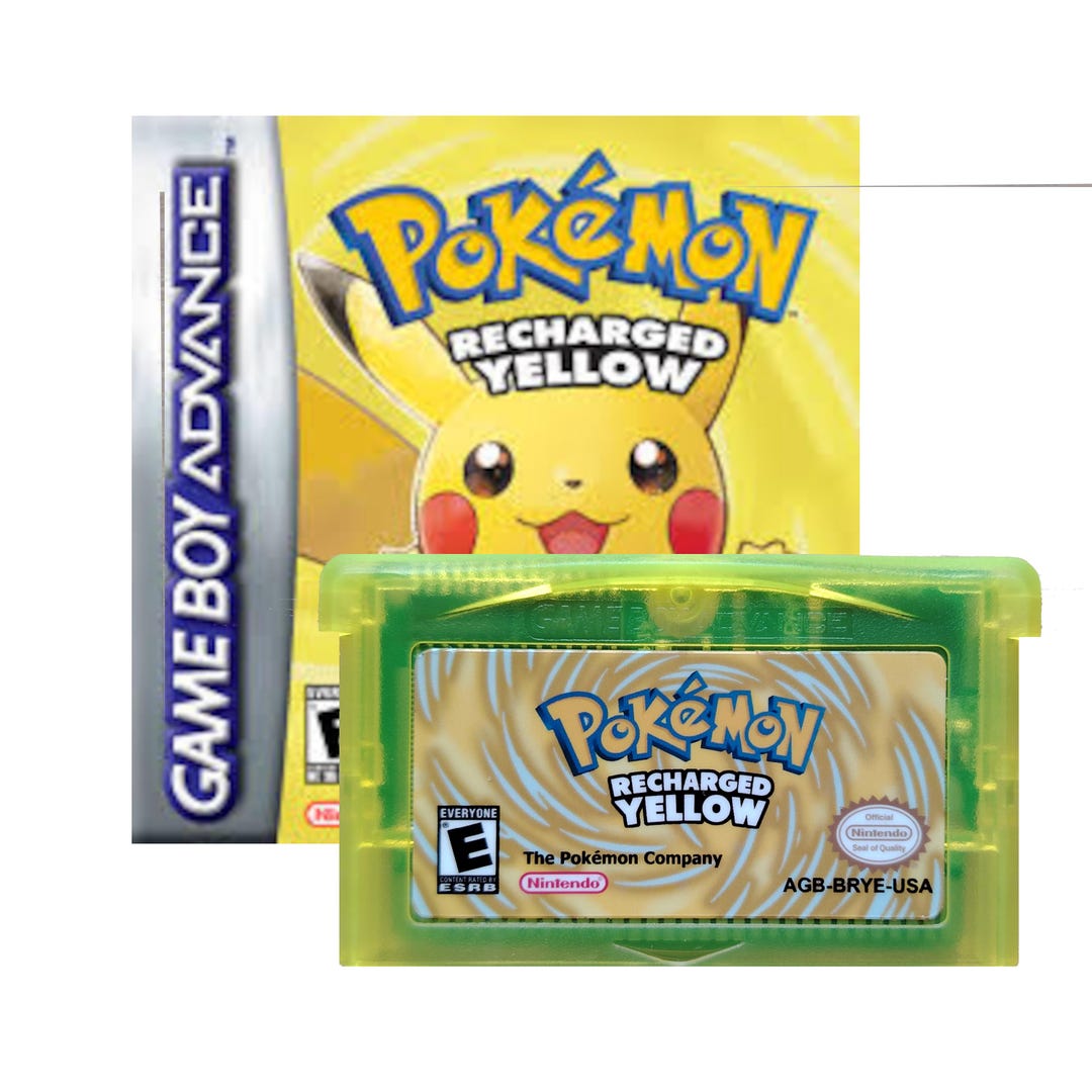 Pokemon Recharged Yellow - Nintendo Gameboy Advance Cartridge - GBA ...