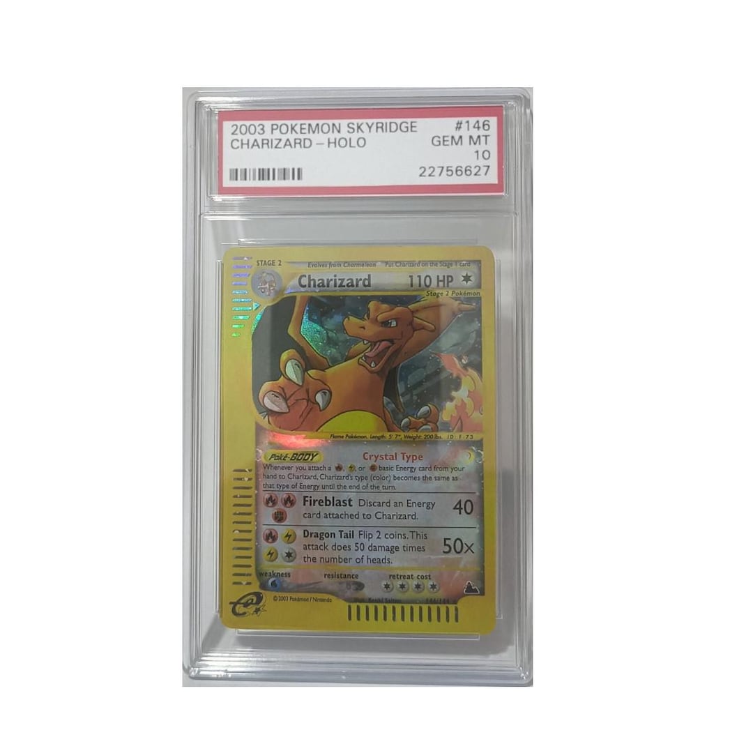 Crystal Charizard 146/144 Skyridge Pokemon Card Graded Slabbed - Etsy