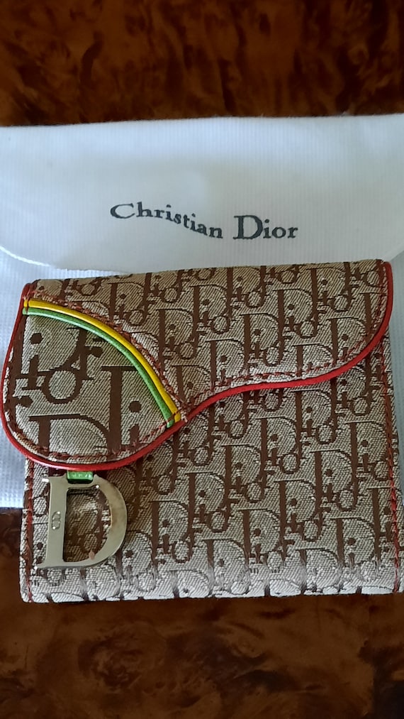 DIOR wallet, card case with DIOR logo, beige/brown, m… - Gem