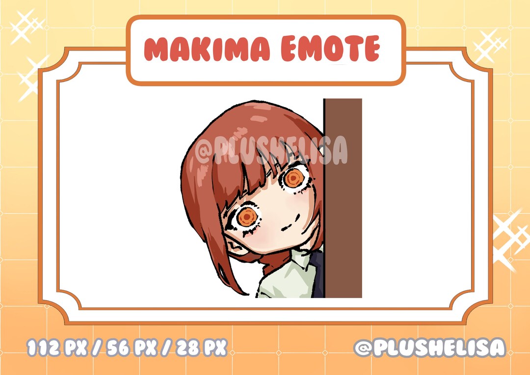 MAKIMA Chainsaw Man / Twitch Emote / Discord / Youtube / Chibi Emote - Etsy