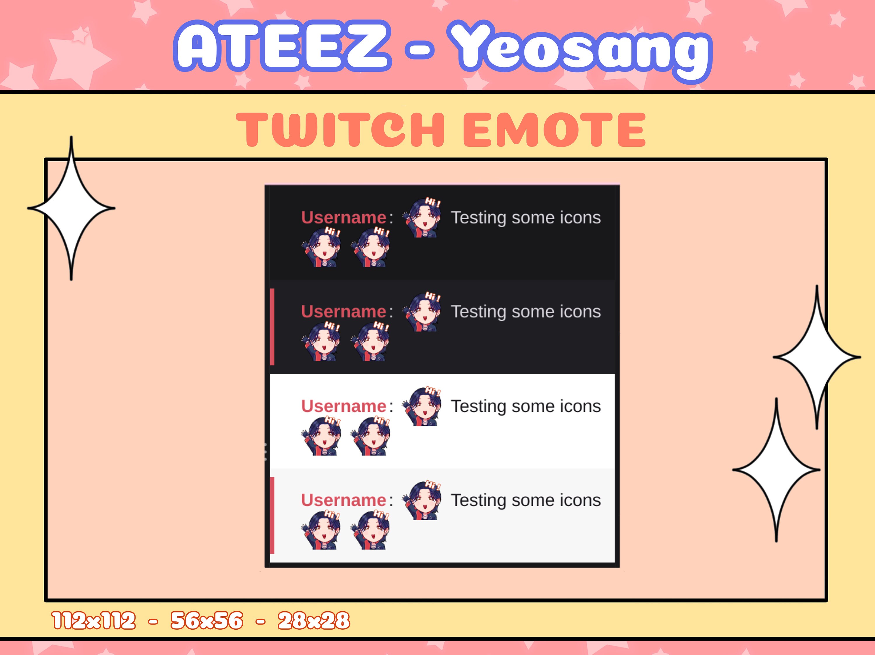 ATEEZ Yeosang Emote / Twitch Emote / Discord / Youtube / Chibi Emote - Etsy
