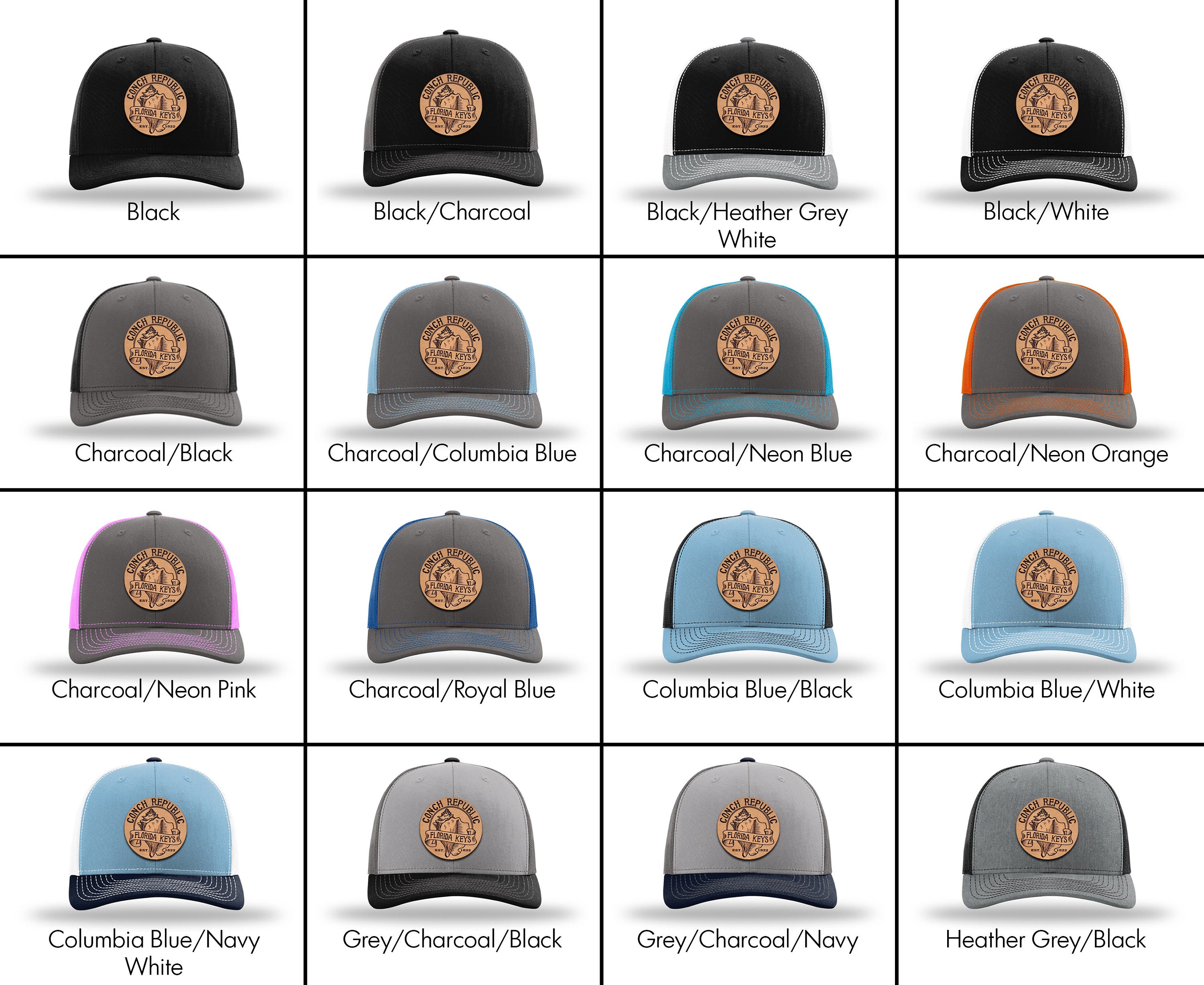 Conch Republic Florida Keys Hat Custom Laser Engraved - Etsy