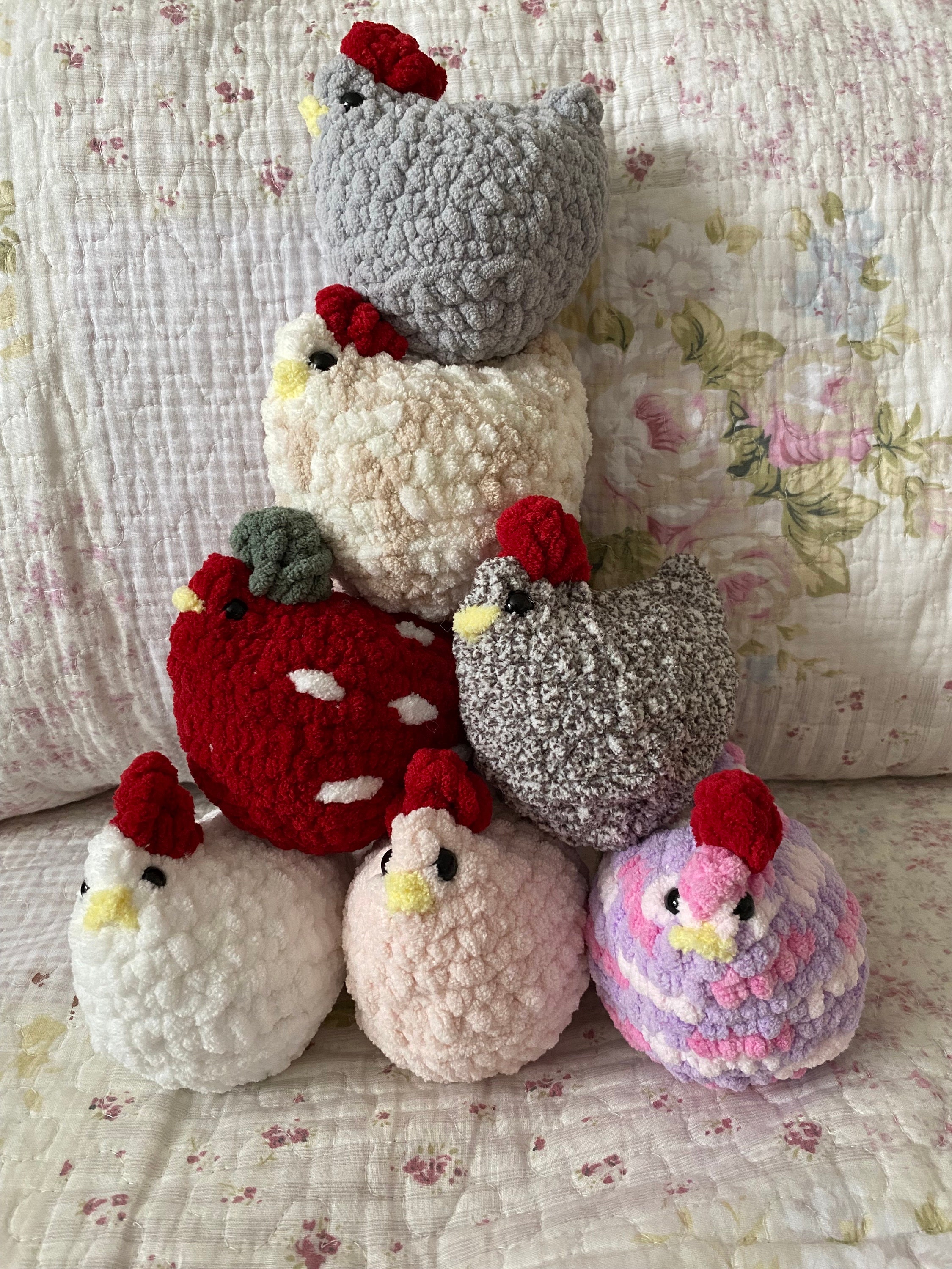 Chicken Plushie Crochet Amigurumi Stuffed Toy - Etsy