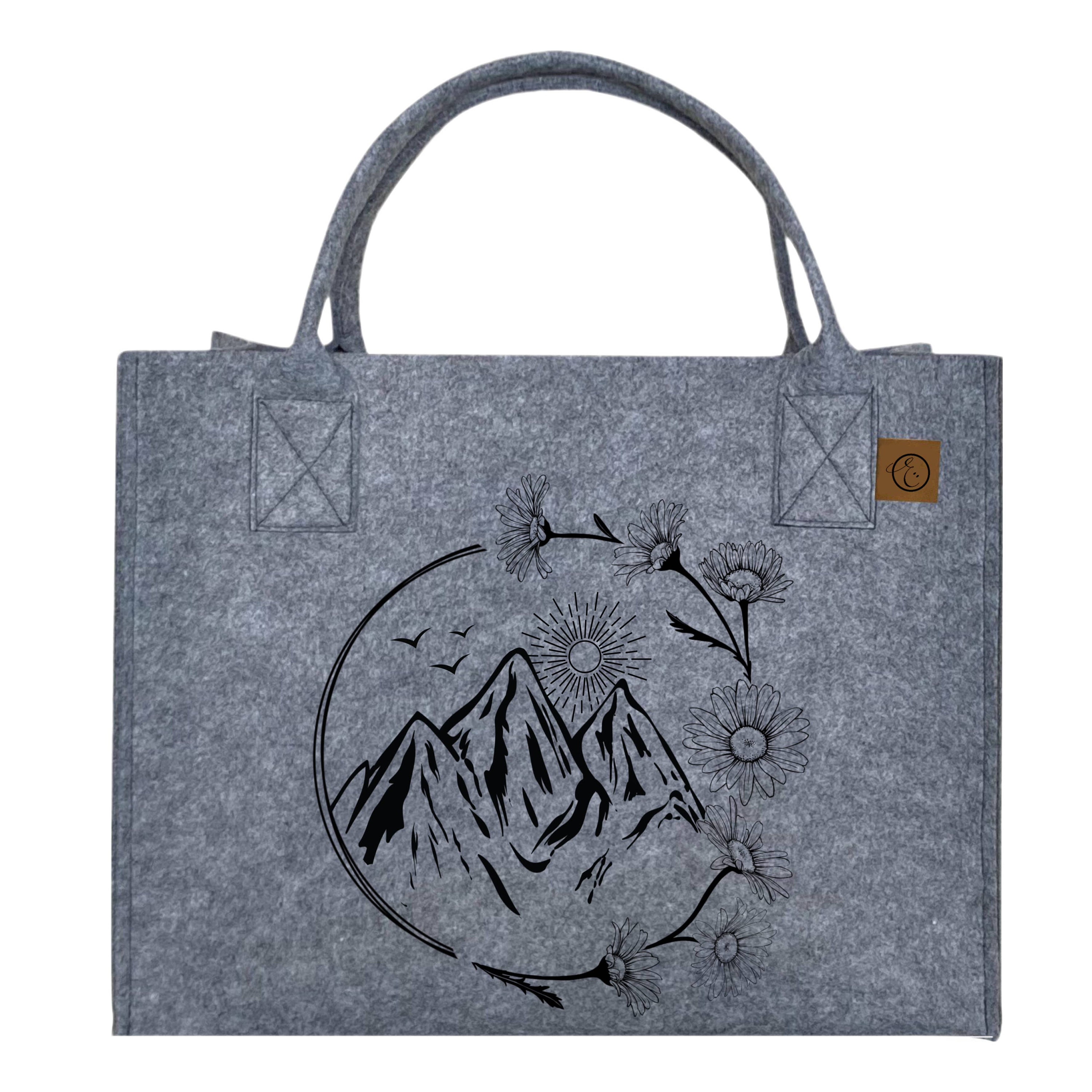 Filztasche Berge / mit großem Innenfach / Filztasche / / - Etsy.de