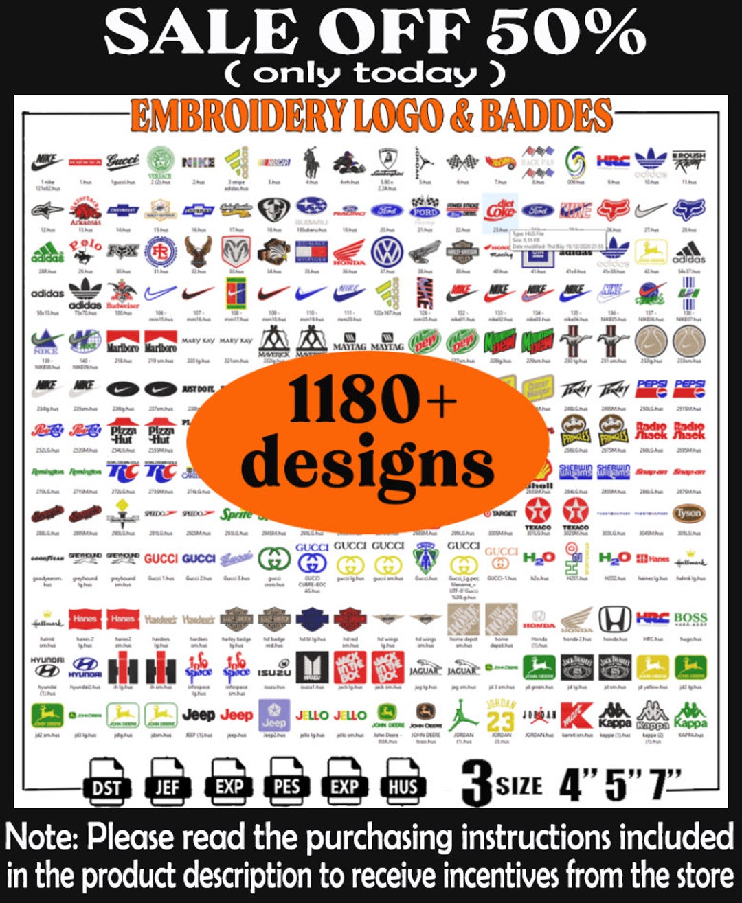 1180 Logos & Badges Embroidery Design Bundle, Fashion Brand Embroidery ...