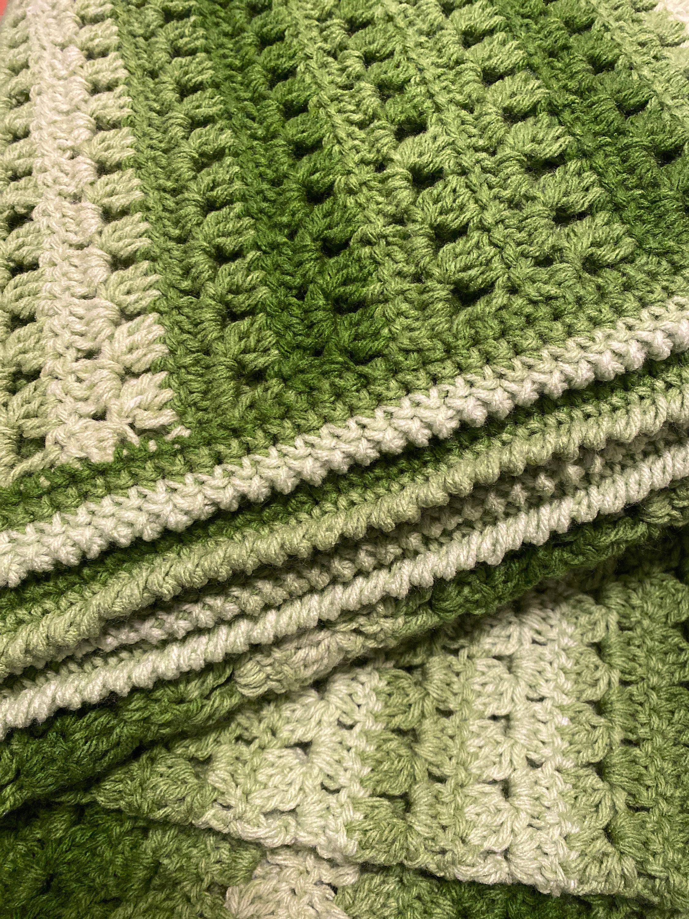 Handmade Green Apple Ombre' Crochet Blanket/throw Diamond Pattern - Etsy
