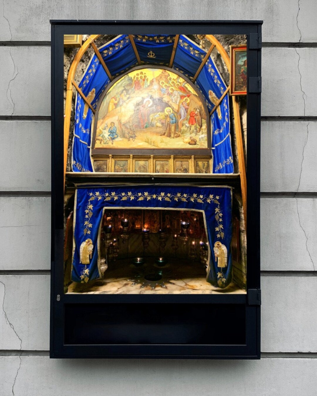 Jesus Grotto of the Nativity Basilica Bethlehem Israel 333 AD Painting ...