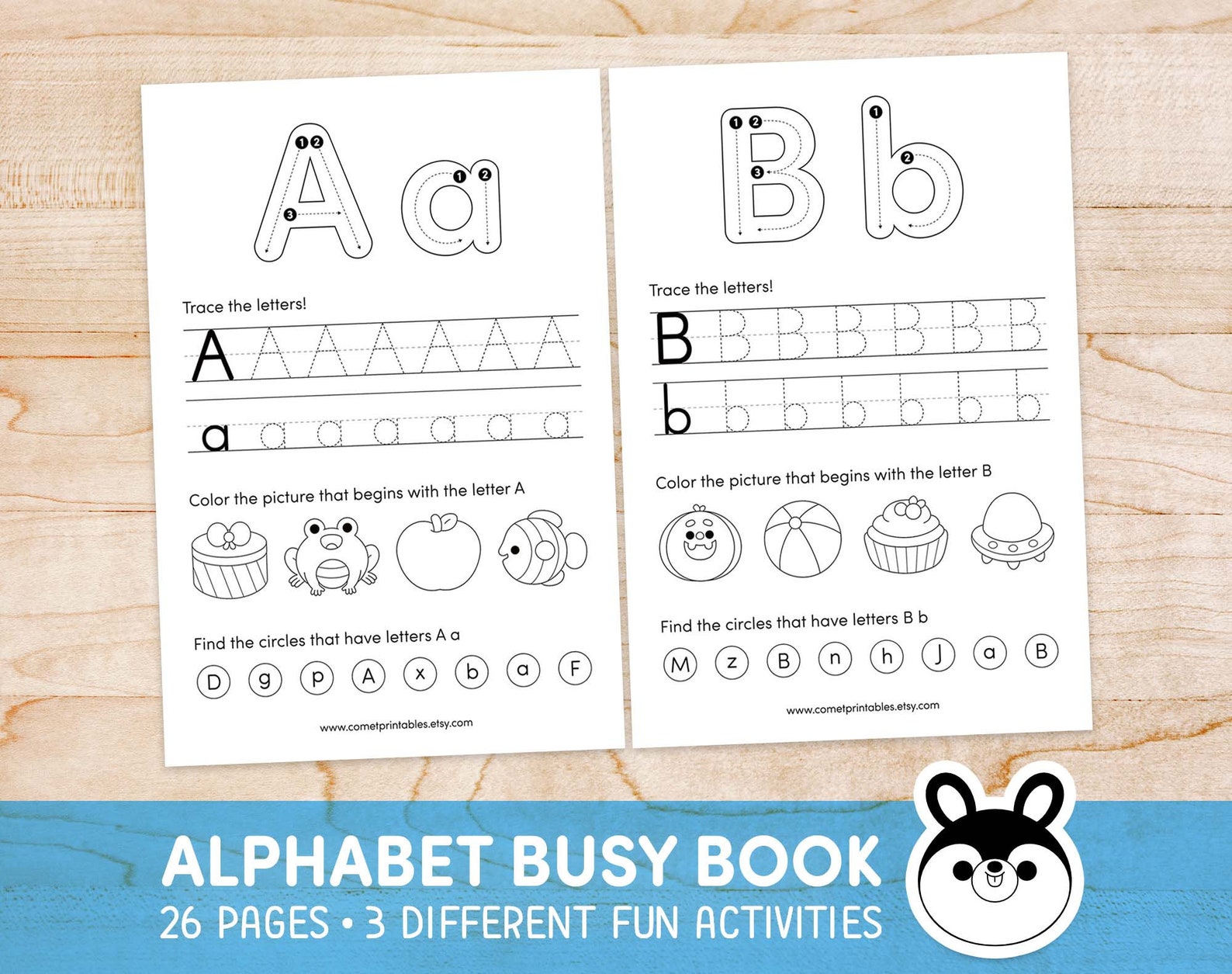 Preschool Handwriting Worksheet, Alphabet Writing Practice, ABC Letter ...