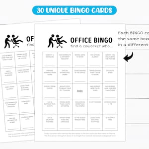 Networking Bingo, Find Someone Who Coworker Bingo, Office Team Building ...