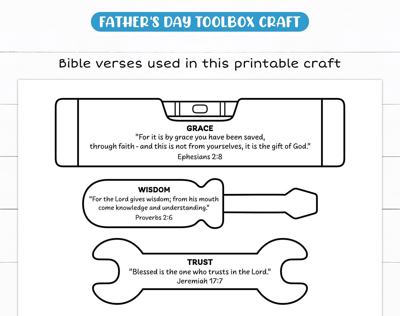 Fathers Day Bible Craft Kids, Childrens Church Activity Sheet ...