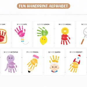 Handprint Alphabet Book, Alphabet Handprint Art Bundle, Alphabet ...