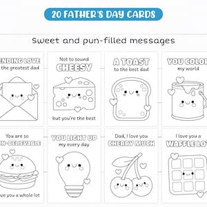 Fathers Day Coloring Cards, Fathers Day Cards, Fathers Day Printable ...
