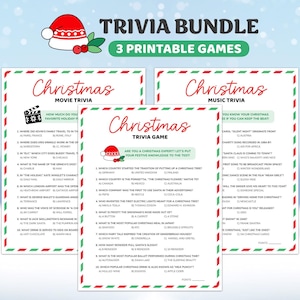 Christmas Trivia Bundle, Christmas Bundle, Movie, Songs and Music ...