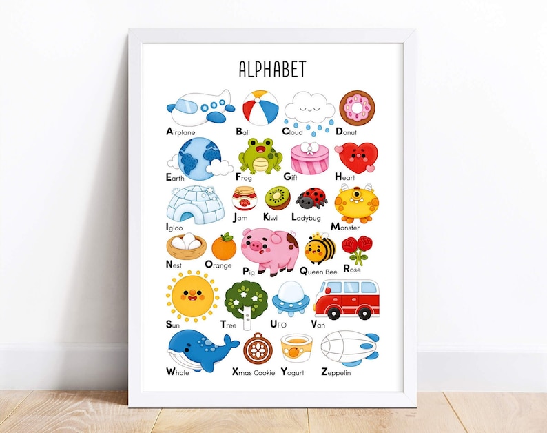 Alphabet Poster Abc Poster Alphabet Preschool Posters - Etsy