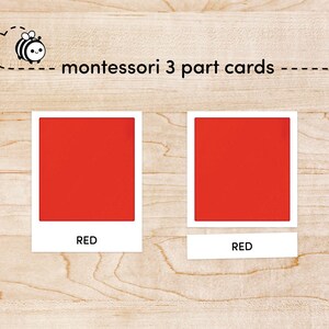 Colors Flashcards, Montessori 3 Part Cards, Printable Color Flash Cards ...