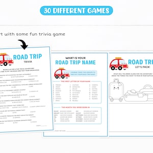 Kids Road Trip Games Bundle, Family Road Trip Pack, Printable Travel ...