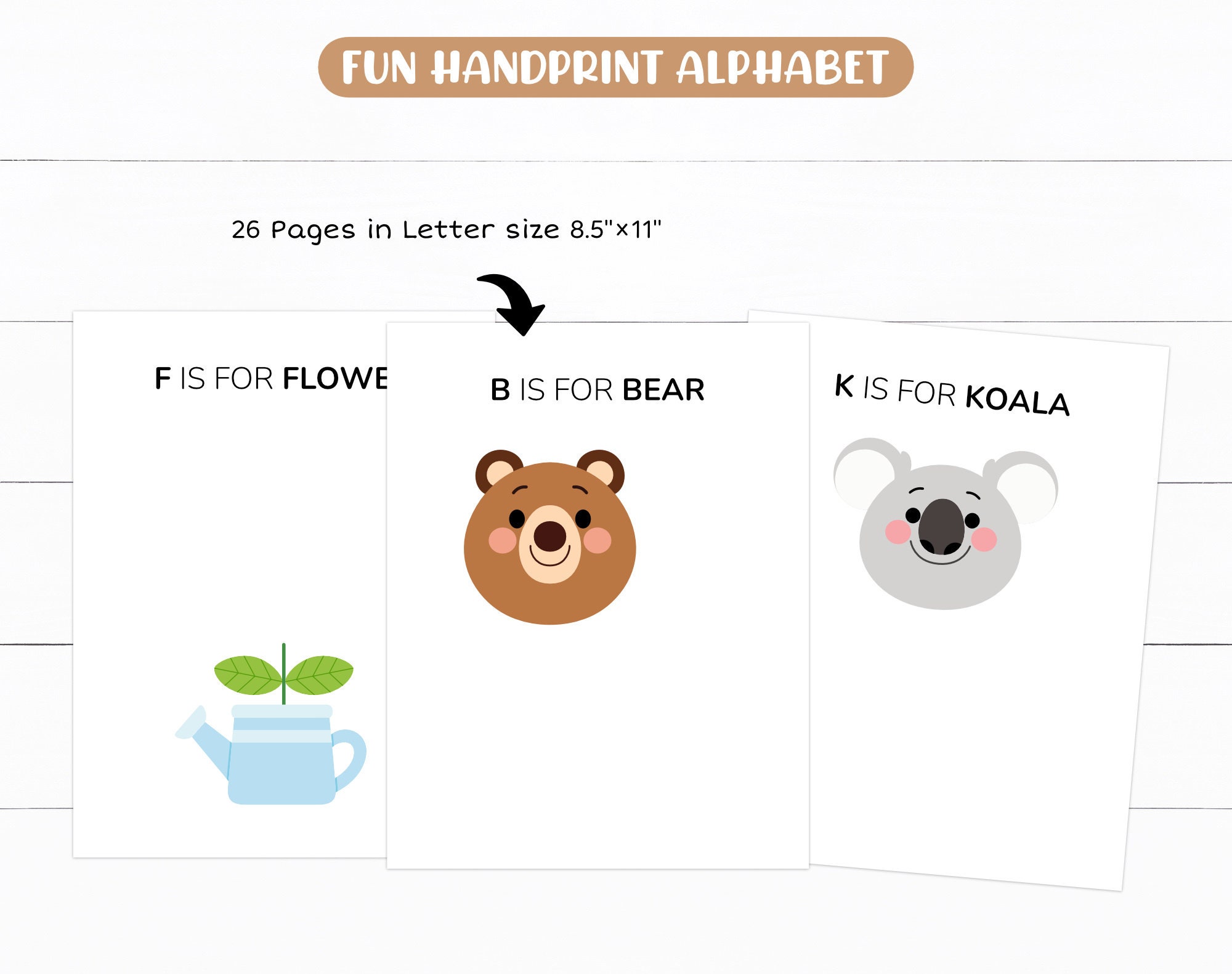 Handprint Alphabet Book, Alphabet Handprint Art Bundle, Alphabet ...