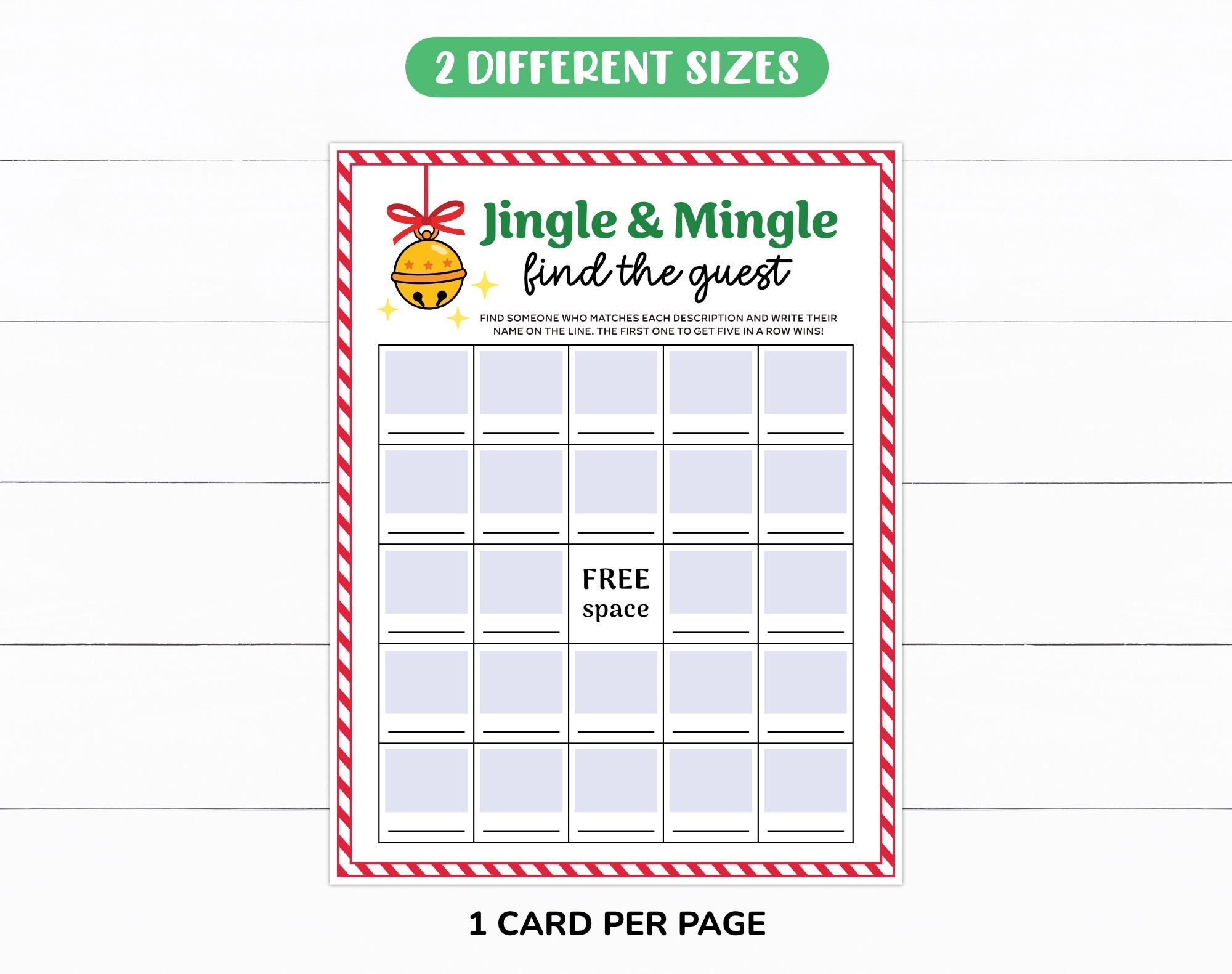 Editable Jingle and Mingle Bingo, Mix and Mingle, Fun Get to Know You ...