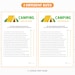 Camping Trivia Game, Camping Quiz Games, Camp Printables, Wildlife ...