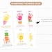 Handprint Memory Book, Printable Monthly Handprint Craft, 12 Months ...