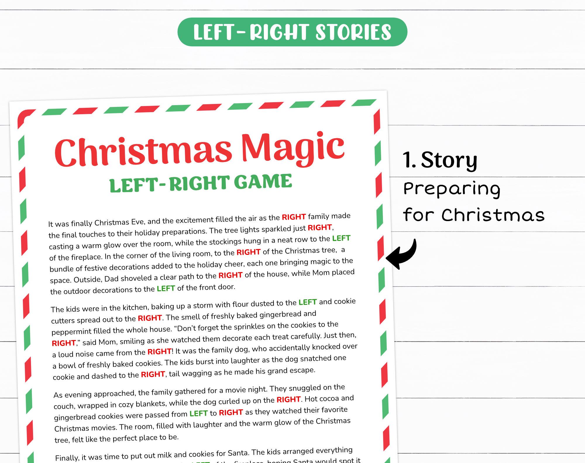 Left Right Christmas Game, Right Left Christmas Game, Christmas Left ...