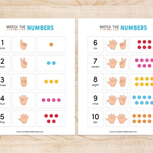 Count and Match Preschool Activity, Printable Counting Activity ...