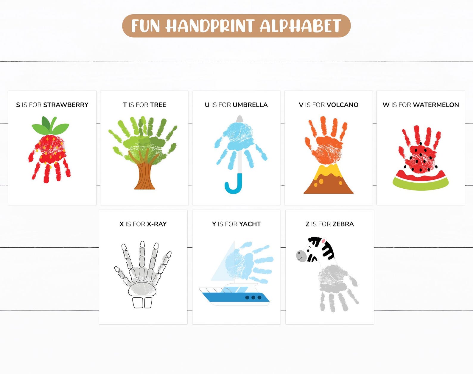 Handprint Alphabet Book, Alphabet Handprint Art Bundle, Alphabet ...