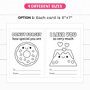 Cute Valentines Day Cards, Coloring Valentine Cards, Kids Valentines ...