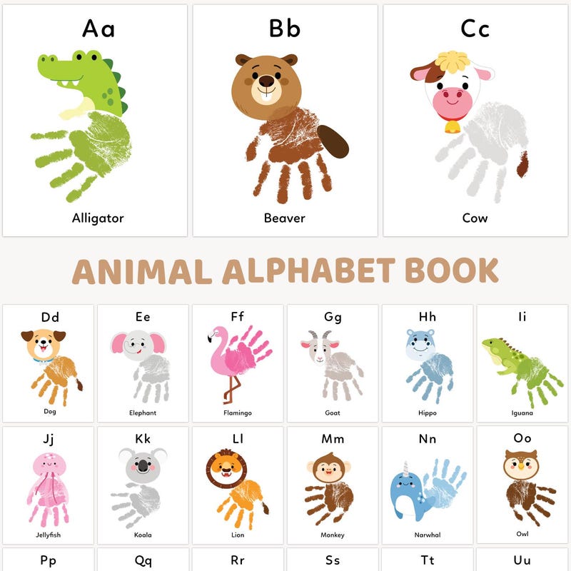 Animal Alphabet - Etsy