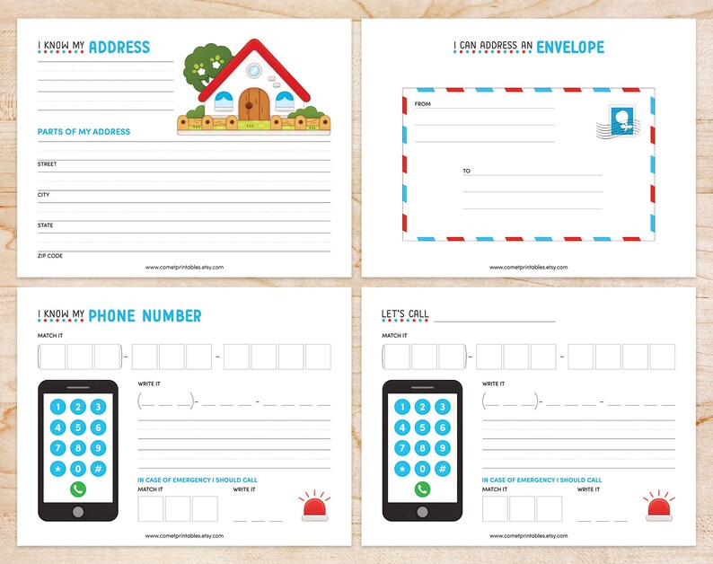 Address and Phone Number Practice Activity I Know My Home - Etsy