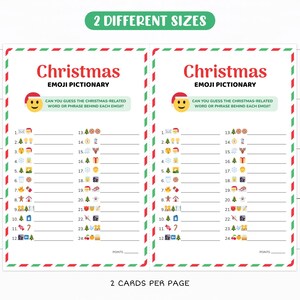 Christmas Emoji Pictionary Bundle, Christmas Emoji Bundle, Christmas ...