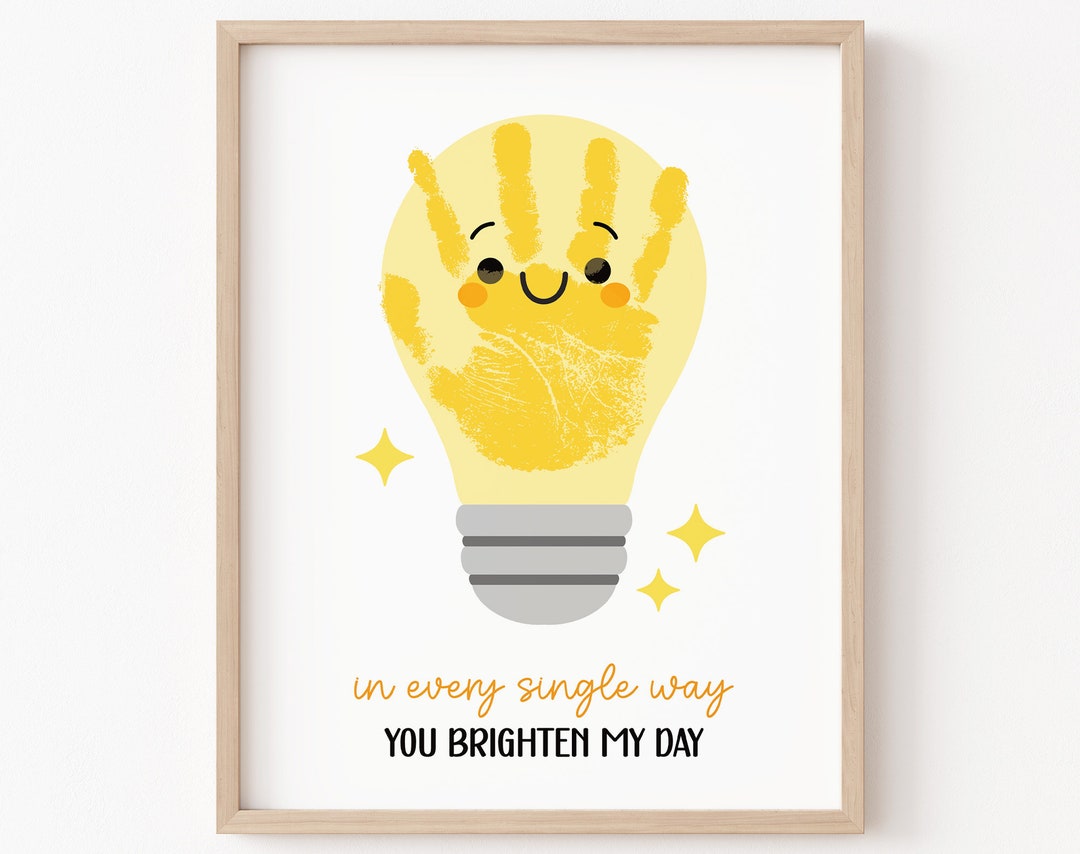 Fathers Day Handprint Card, DIY Father's Day Handprint Art, Craft ...