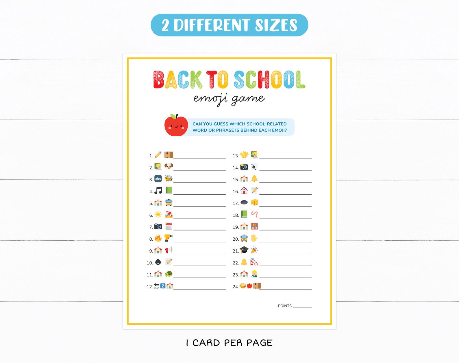 Back to School Emoji Pictonary, School Emoji Quiz, Guess the Emoji Game ...