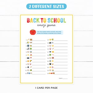 Back to School Emoji Pictonary, School Emoji Quiz, Guess the Emoji Game ...
