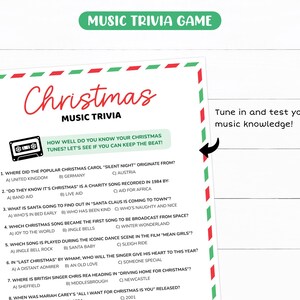 Christmas Music Trivia Game, Christmas Songs Trivia, Christmas Trivia ...