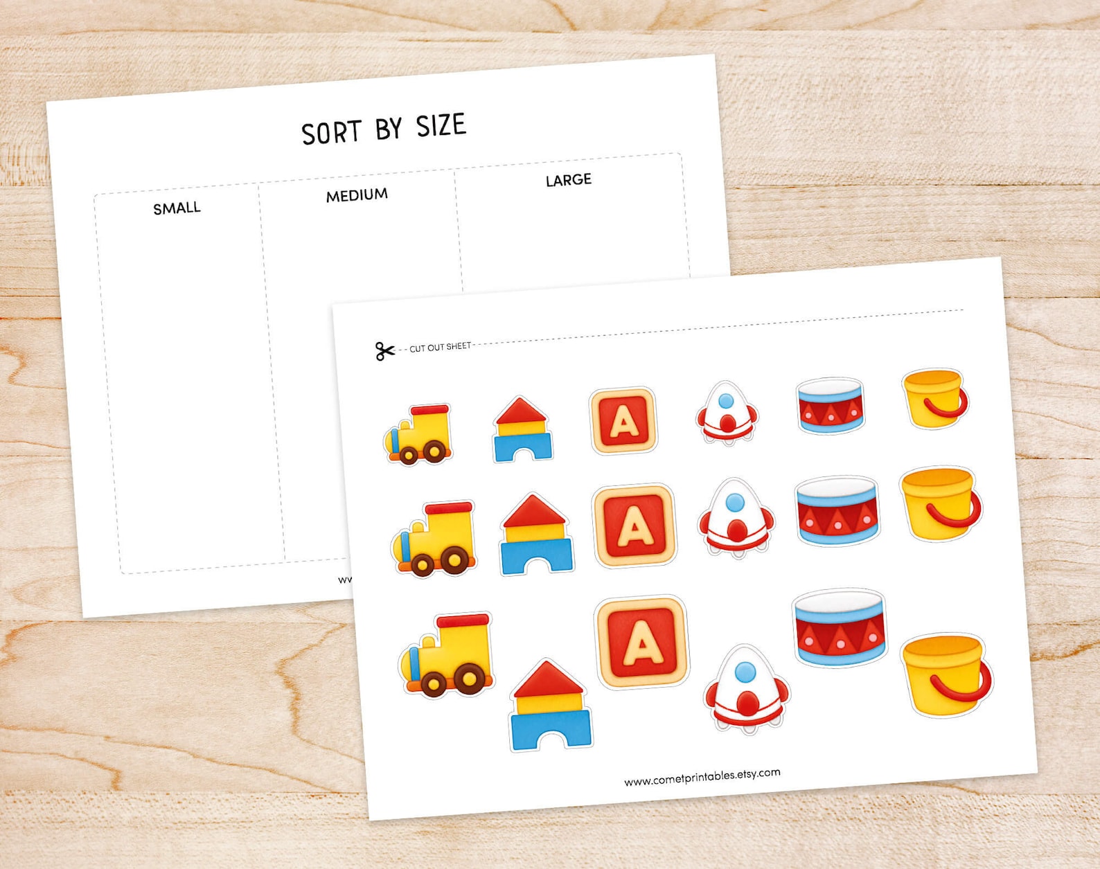 Sort by Size Busy Book Sorting by Size Preschool Printables - Etsy