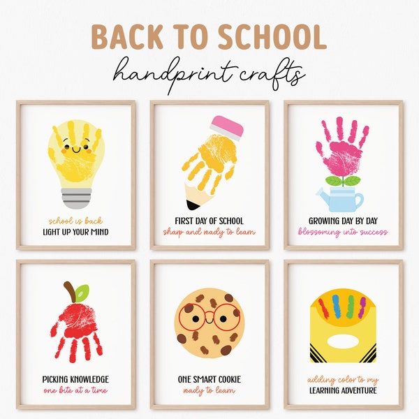 Back to School Handprint Craft - Etsy