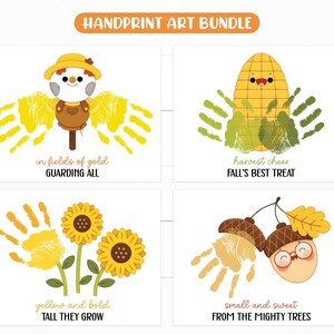 Fall Handprint Bundle, Fall Handprint Art Bundle, Fall Handprint Craft ...