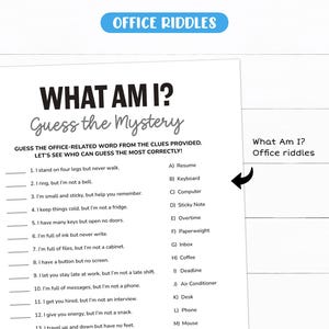 Office Riddles, Riddle Me This Office Games, Easy Work Riddles and ...