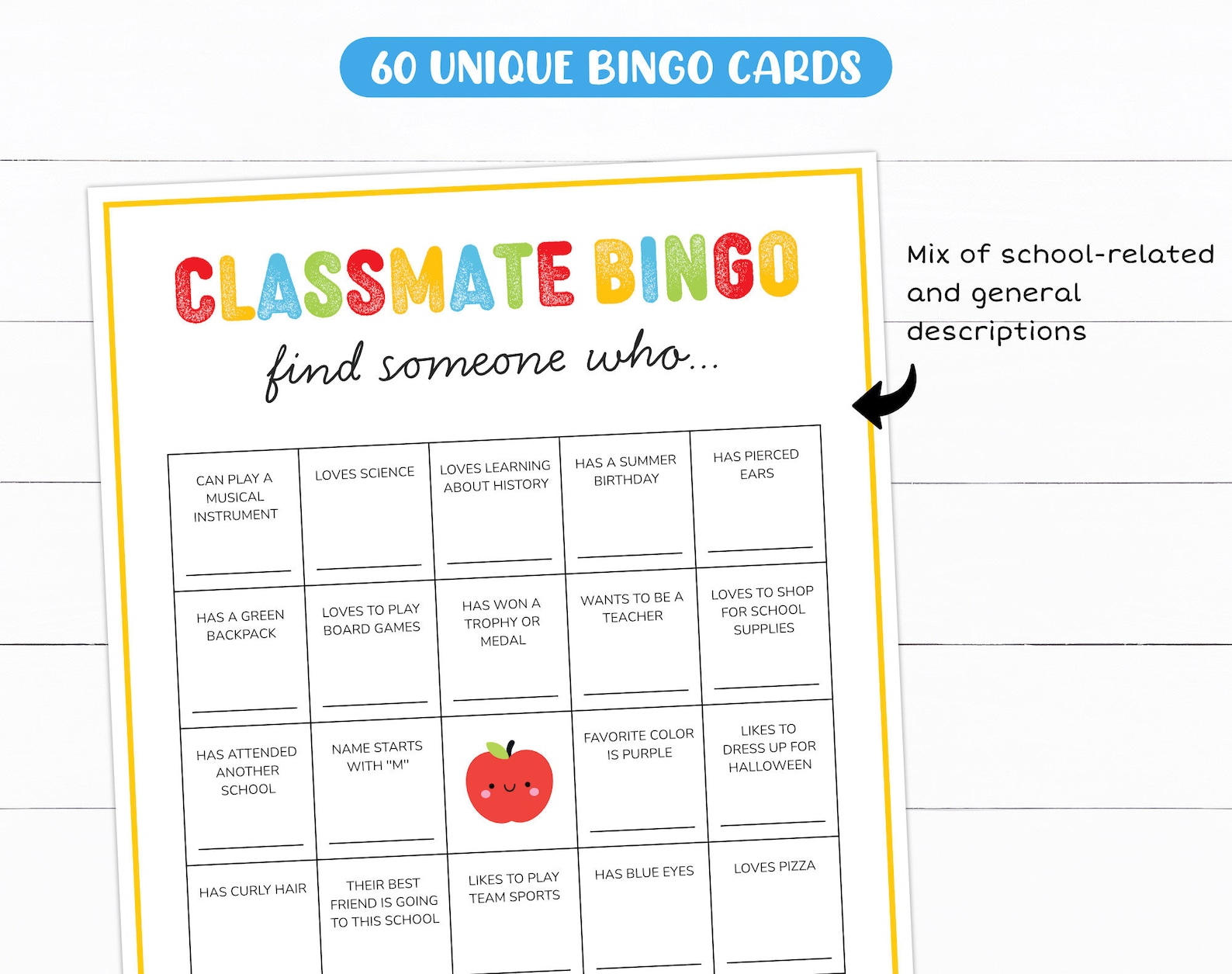Find the Classmate Bingo, Find the Guest Classroom Bingo, Get to Know ...