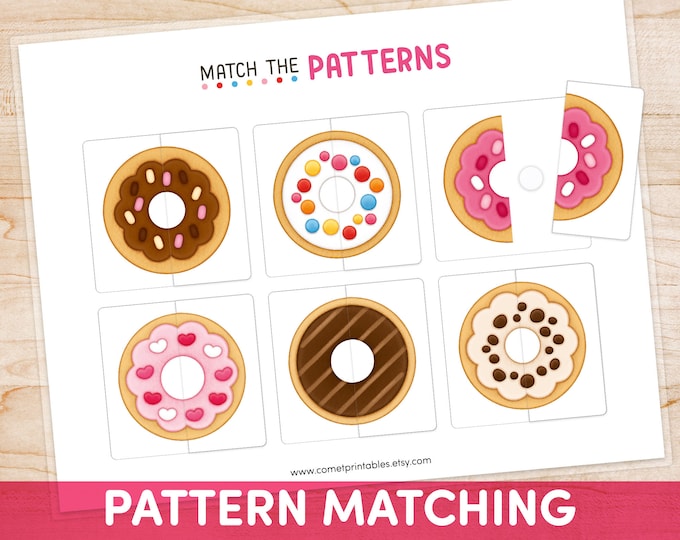 Pattern Matching Activities, Printable Pattern Worksheets, Toddler Busy ...