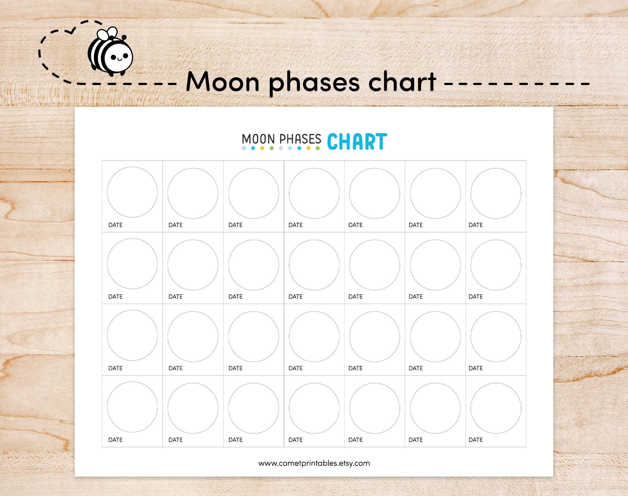 Moon Phases Worksheet, Educational Moon Unit Study, Moon Phases Poster ...